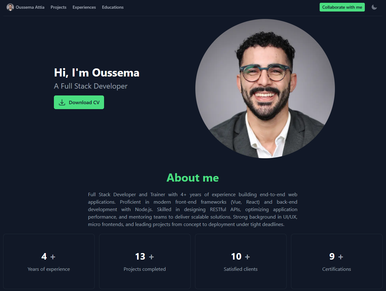Oussema Attia | Full-Stack Developer Portfolio